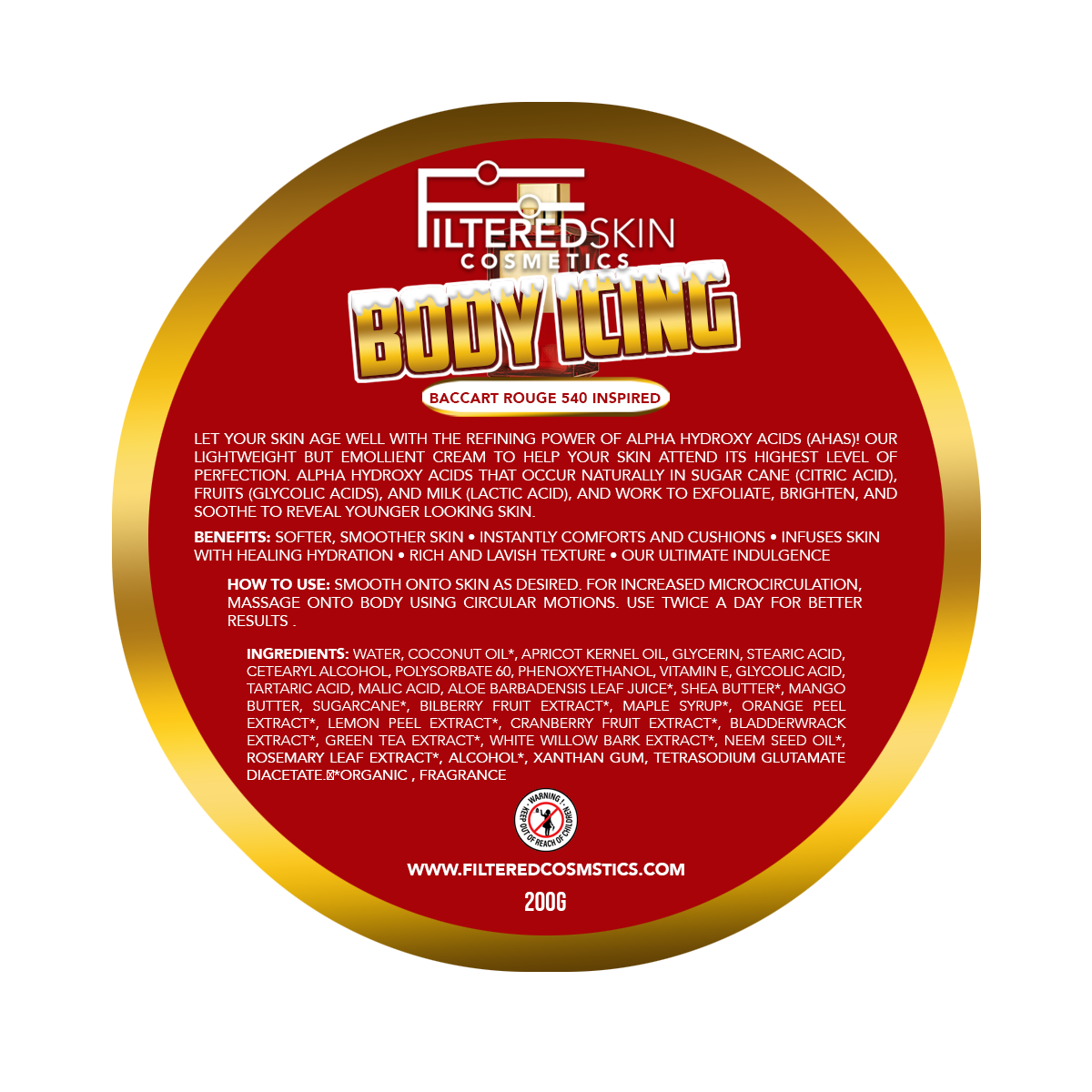 Body Icing Brightening Cream (Baccarat Rouge 540 Inspired) – Filtered ...